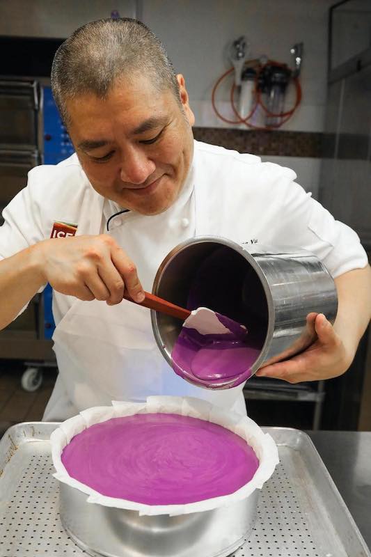 Ube Basque Cheesecake | Institute of Culinary Educatoin